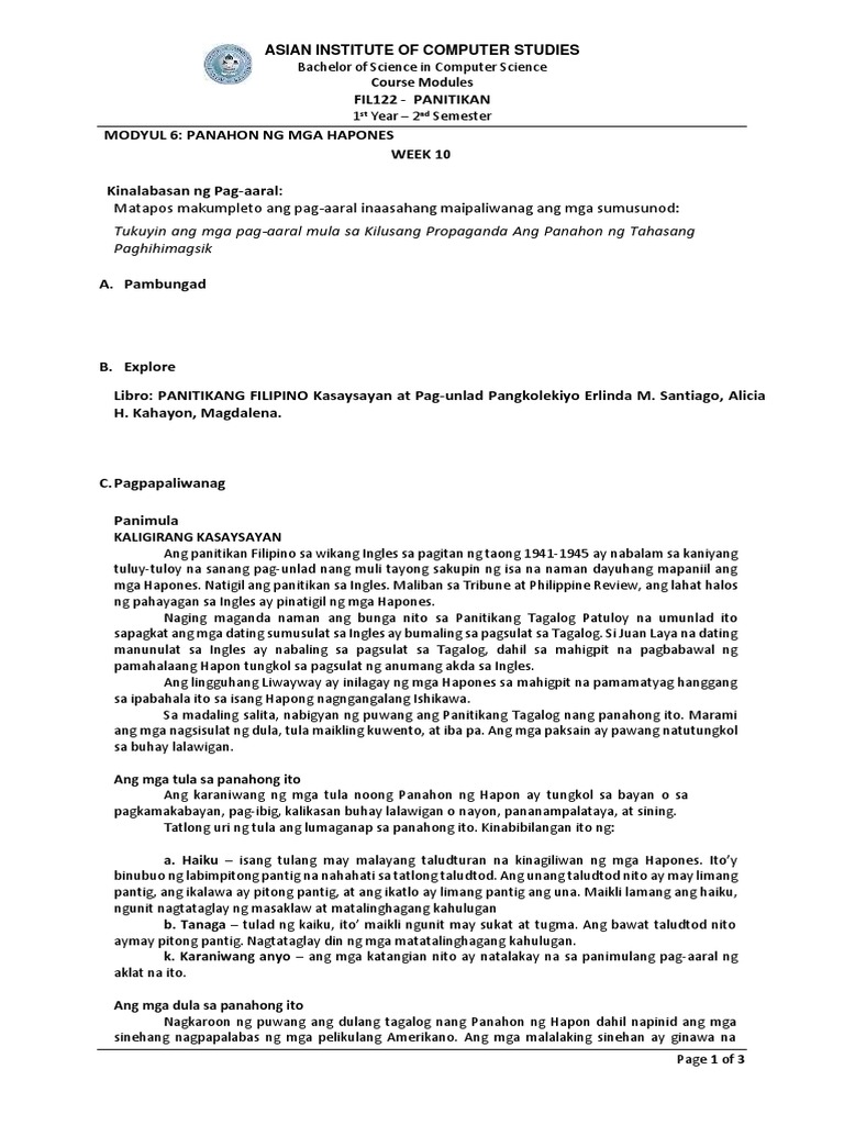 Week10 CM MDL GEL312 | PDF