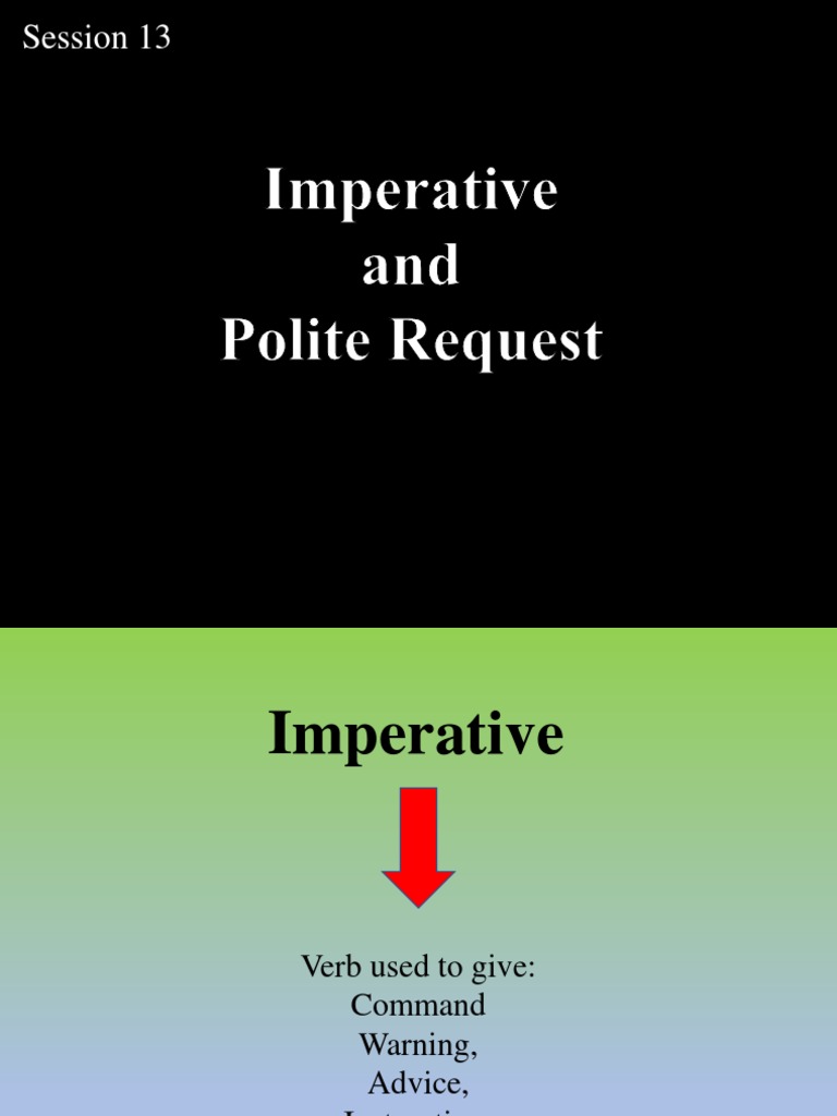 Imperative n Polite Request | PDF | Cognitive Science | Linguistic Typology