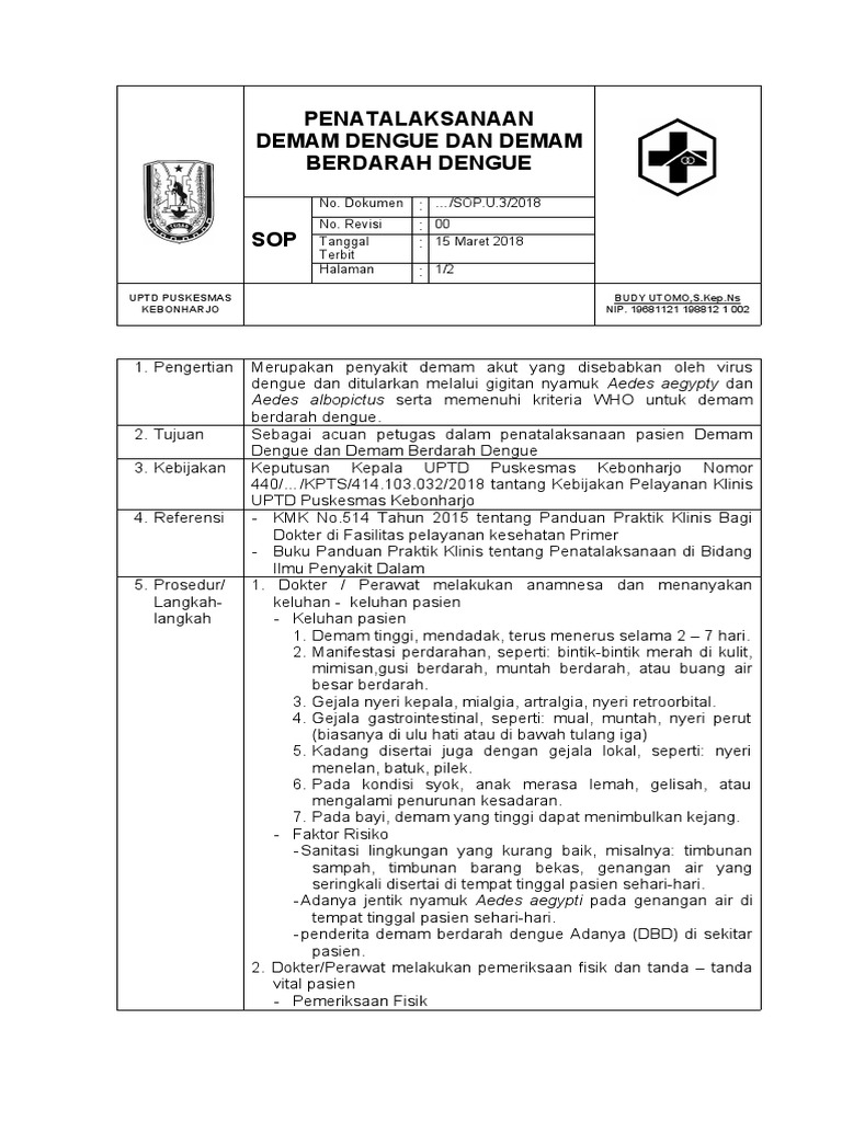 Penatalaksanaan Demam Dengue Dan Dengan Demam Berdarah Dengue | PDF