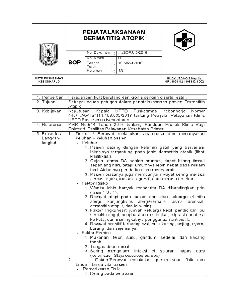 Penatalaksanaan Dermatitis Atropi KMK 514 | PDF