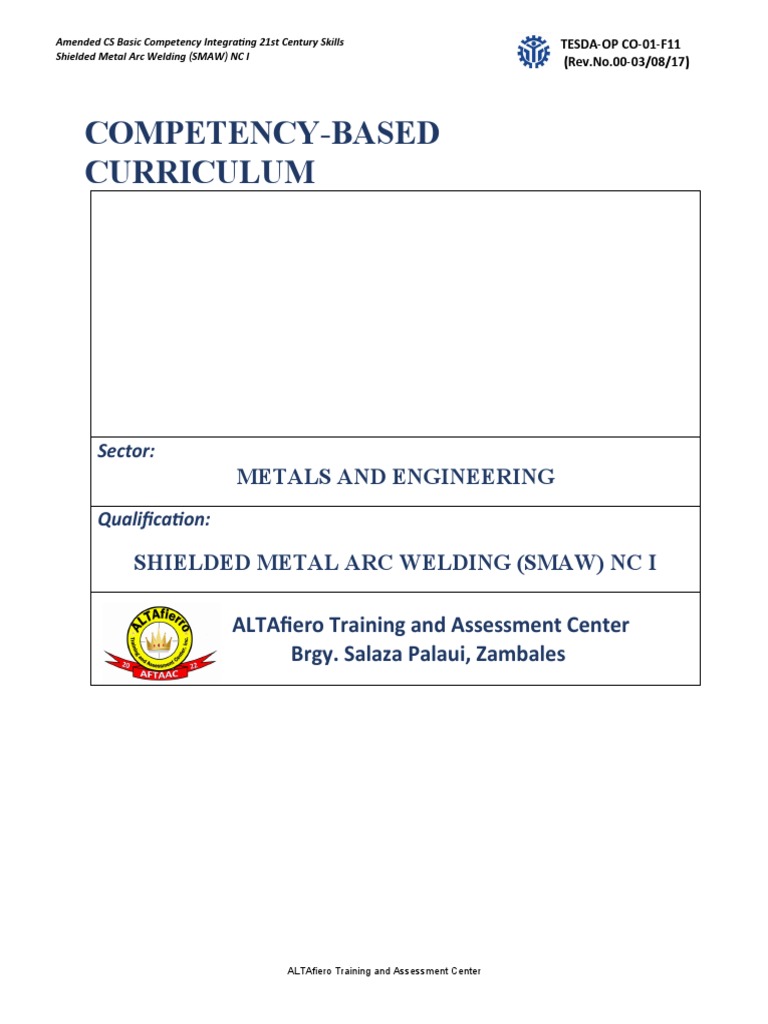 Competency-Based Curriculum | PDF | Educational Assessment | Welding
