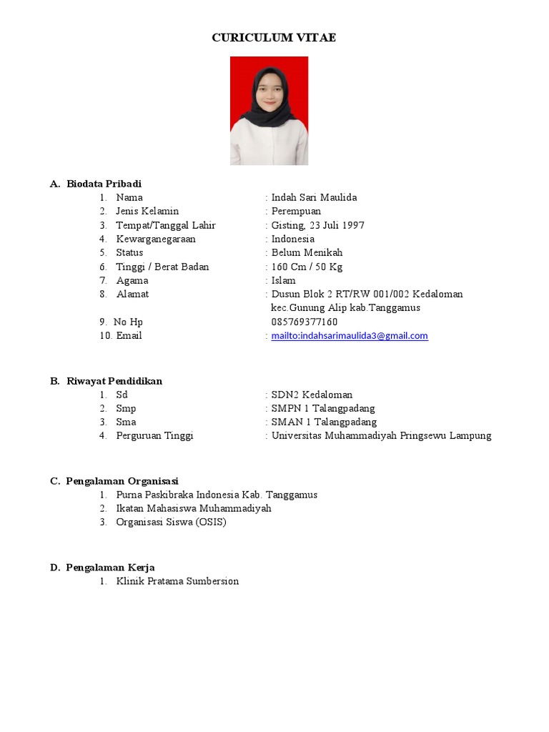CURICULUM VITAE-dikonversi | PDF