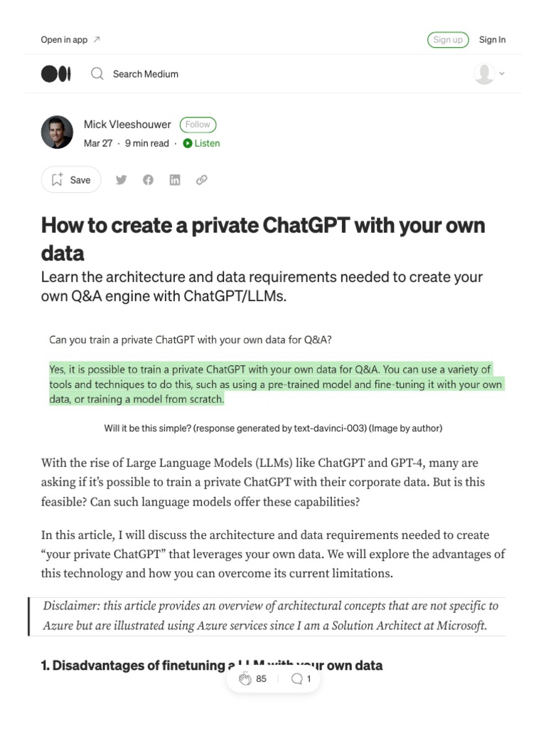 How To Create A Private ChatGPT With Your Own Data | PDF | Search Engine Indexing | Metadata