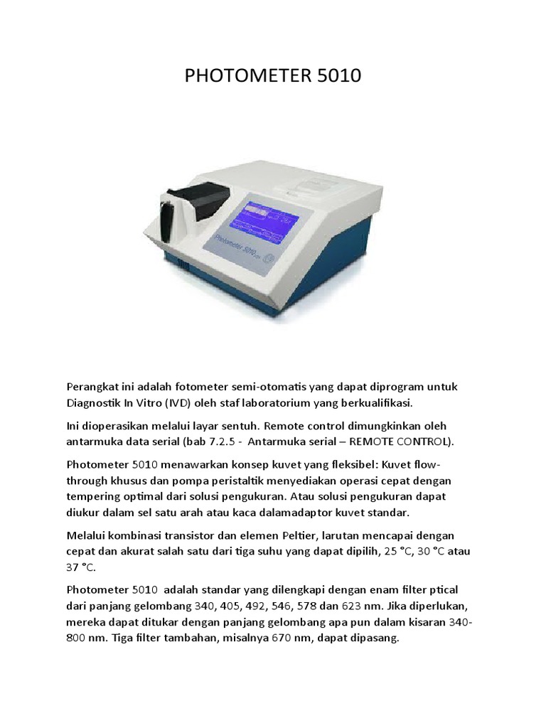 Photometer 5010 | PDF