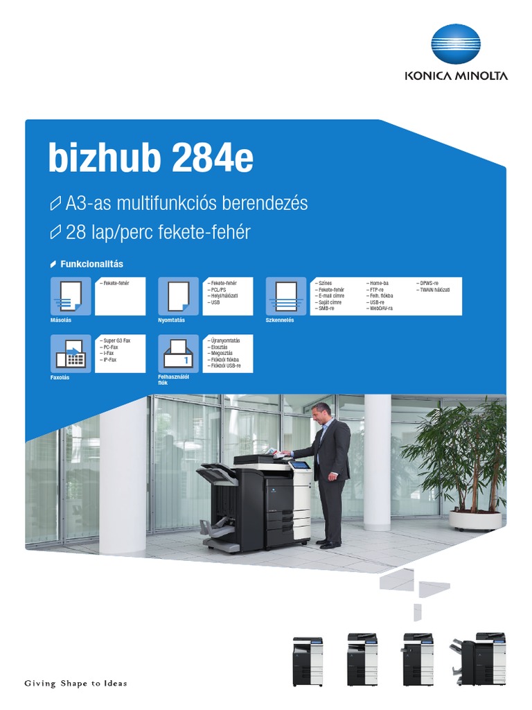 Bizhub 284e Prospektus Magyar | PDF
