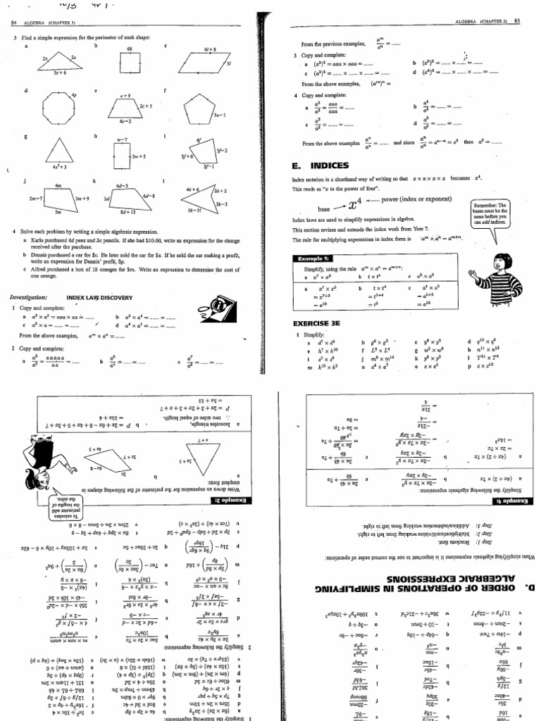 7 Intro To Algebra Booklet | PDF