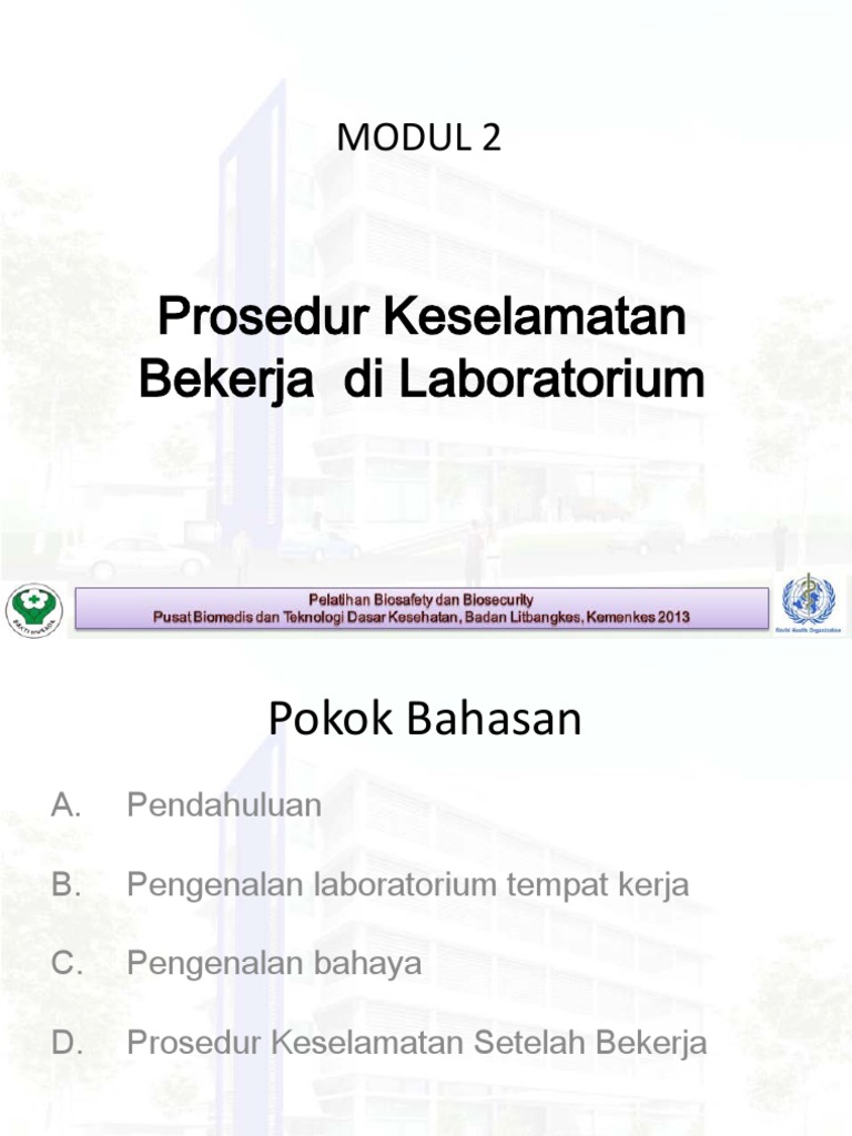 Modul 03 - Prosedur Keselamatan Bekerja Di Laboratorium | PDF