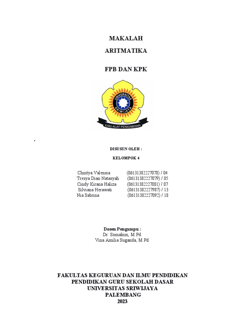 Makalah Kel4 FPB Dan KPK | PDF