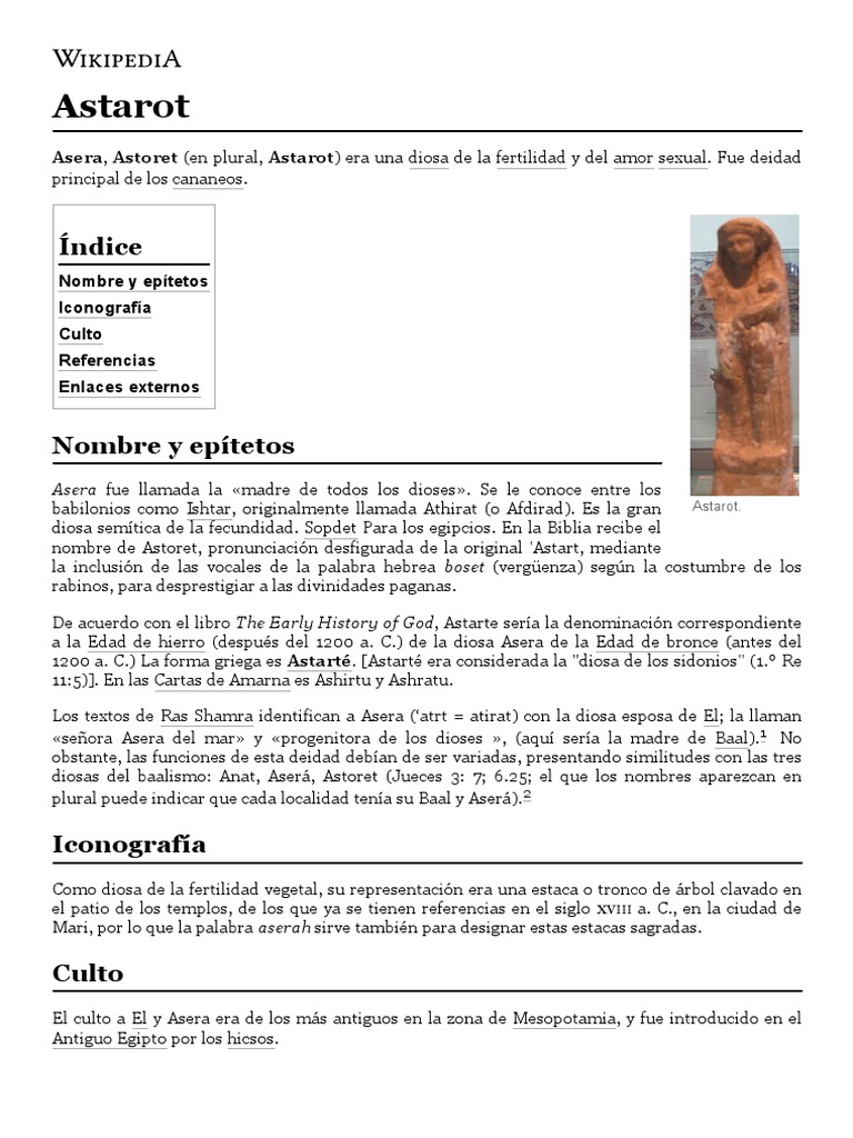 Astarot - Wikipedia, La Enciclopedia Libre11 | PDF | Pueblos antiguos ...