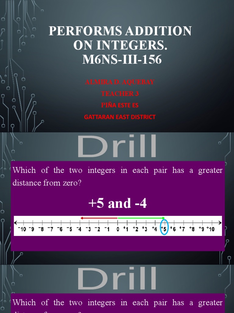 MATH 6 Q2 WEEK 9 Day 1-4 Performs Basic Operations On Integers | PDF | Integer | Mathematics