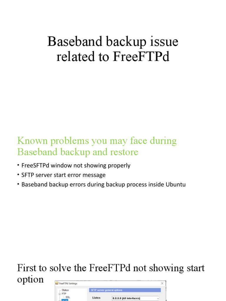 Baseband Backup Issue Related To FreeFTPd | PDF