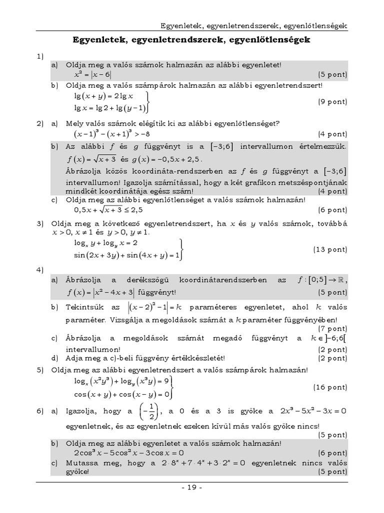 019 020 Egyenletek - FL | PDF