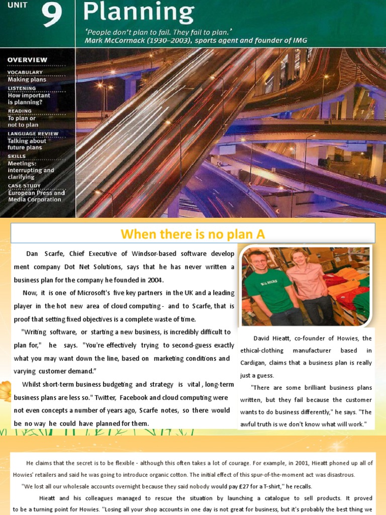 Reading - To Plan or Not To Plan | PDF | Venture Capital | Corporate ...