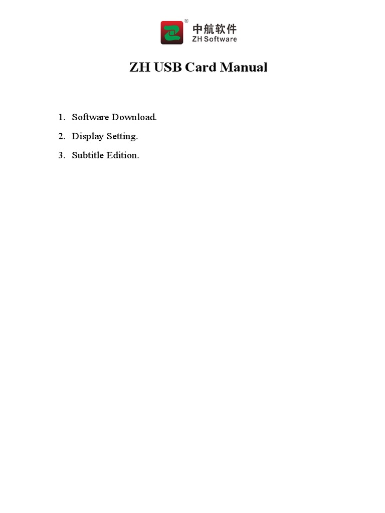 ZH-5UX USB Card Manual | PDF | Icon (Computing) | Computer Science