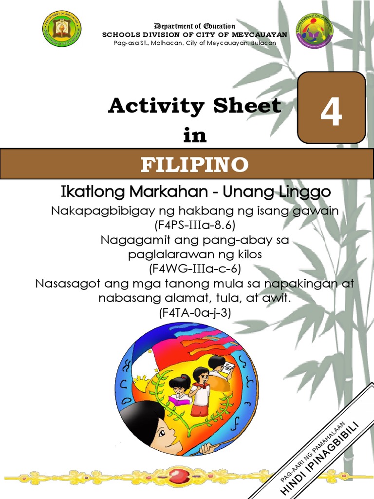 Activity Sheet In: Filipino | PDF