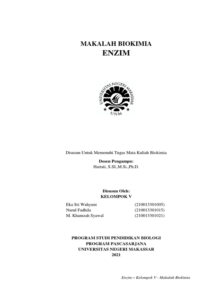 Biokimia - Enzim | PDF