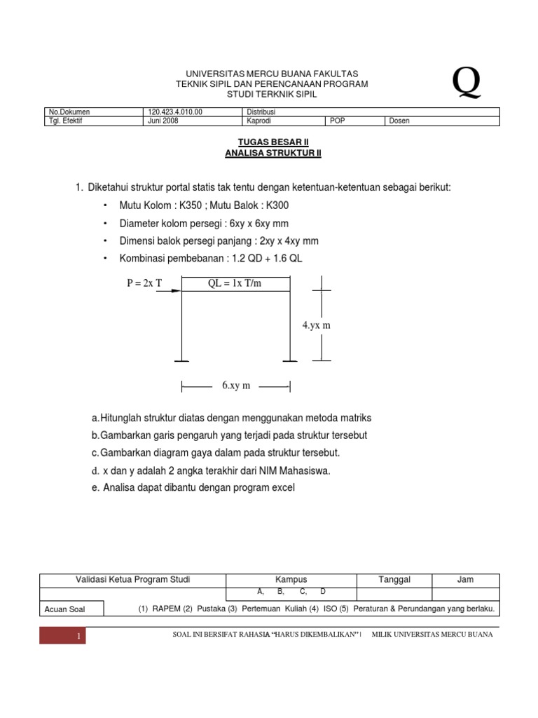 Tugas Besar Anstruk (TB1) | PDF