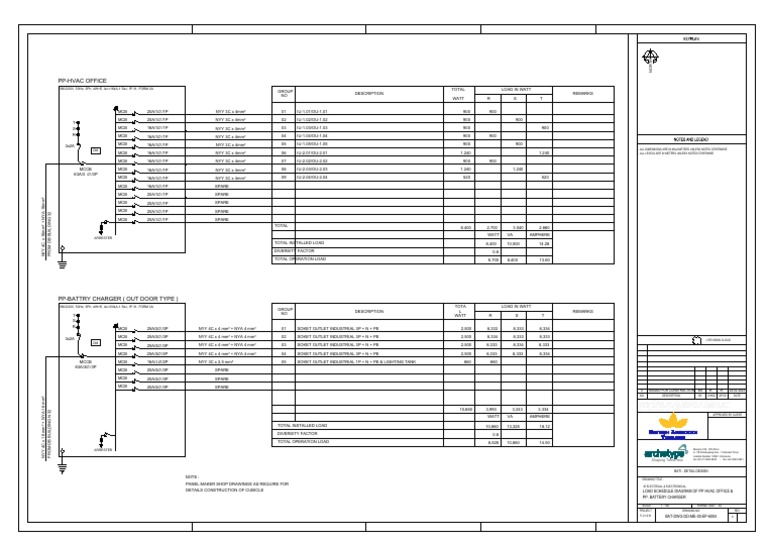 Bat-Dwg-Dd-Me-00-Ep-6004 - R0 - Load Schedule Diagram of PP Hvac Office ...