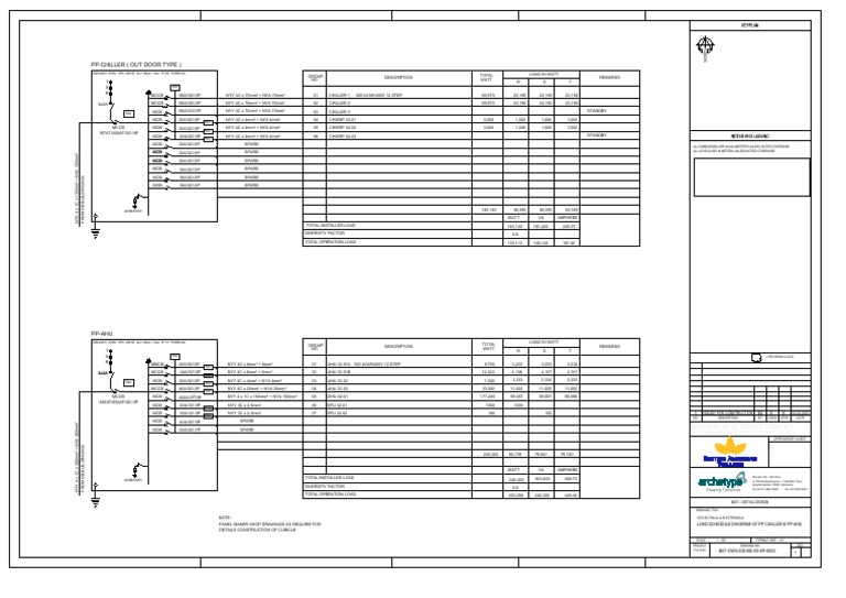 Bat-Dwg-Dd-Me-00-Ep-6003 - R0 - Load Schedule Diagram of PP Chiller ...