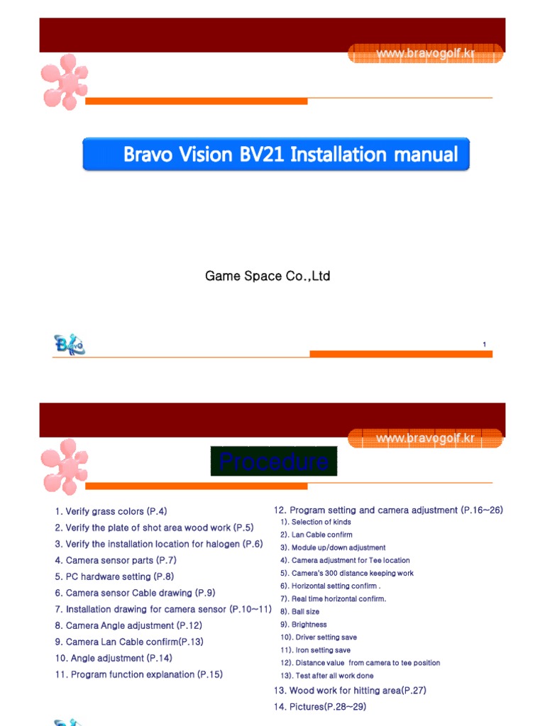Bravo Vision BV21 Installation Manual | PDF | Camera | Personal Computers