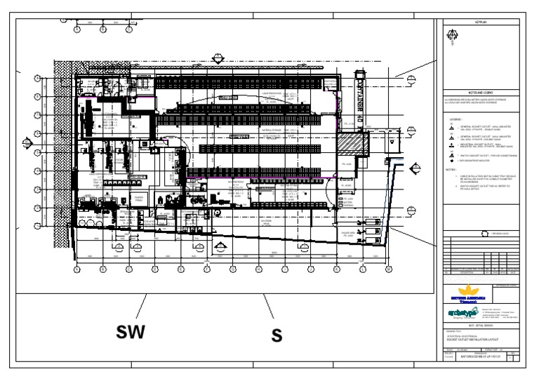 Floor Plan Layout of a Manufacturing Facility Showing Production Areas ...