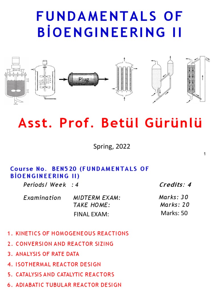 Fundamentals of Bioengineering Ii: Asst. Prof. Betül Gürünlü | PDF ...