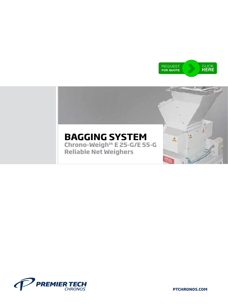 Bagging System: Chrono-Weigh E 25-G/E 55-G Reliable Net Weighers | PDF ...