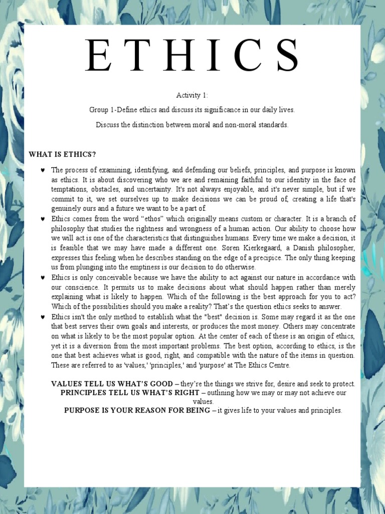 Ethics | PDF | Applied Ethics | Psychology