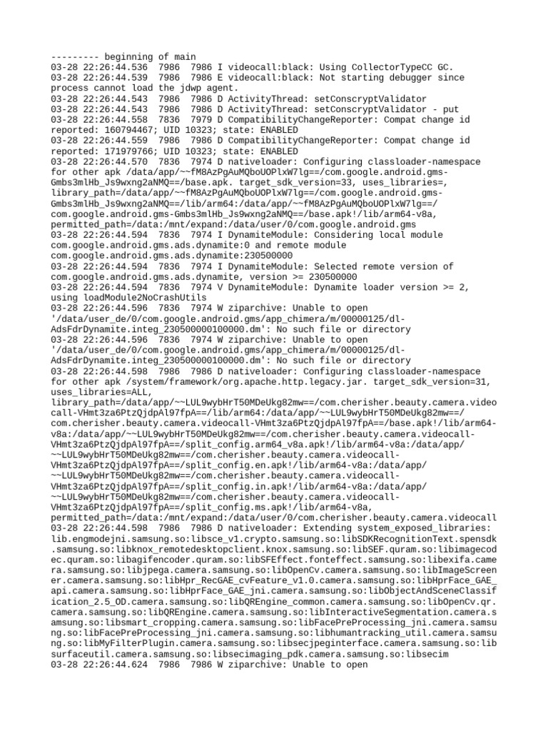 Android App Debugging Log Analysis | PDF | Computing Platforms | Systems Engineering