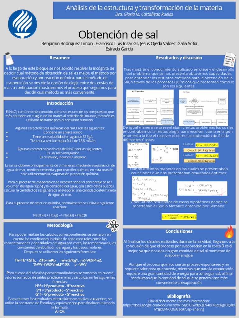 Poster SP Quimica | PDF | sal | Agua