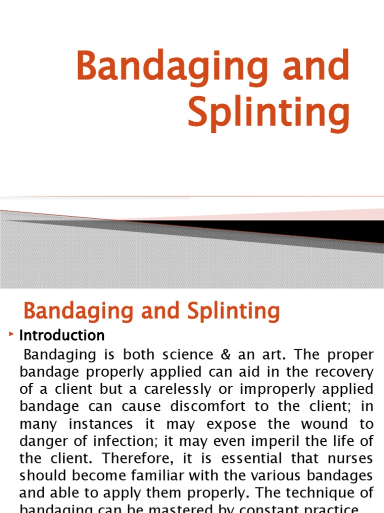 Bandaging And Splinting 2013 Pdf