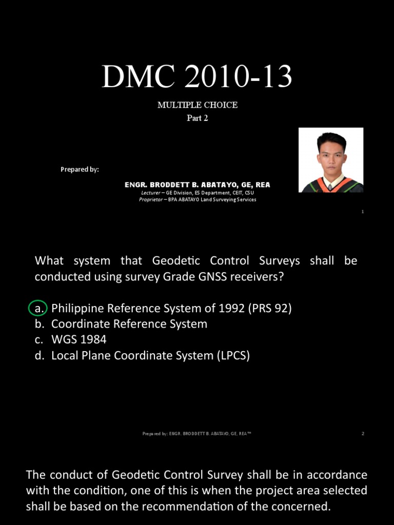 DMC 2010-13 Multiple Choice Part 2 | PDF | Accuracy And Precision ...