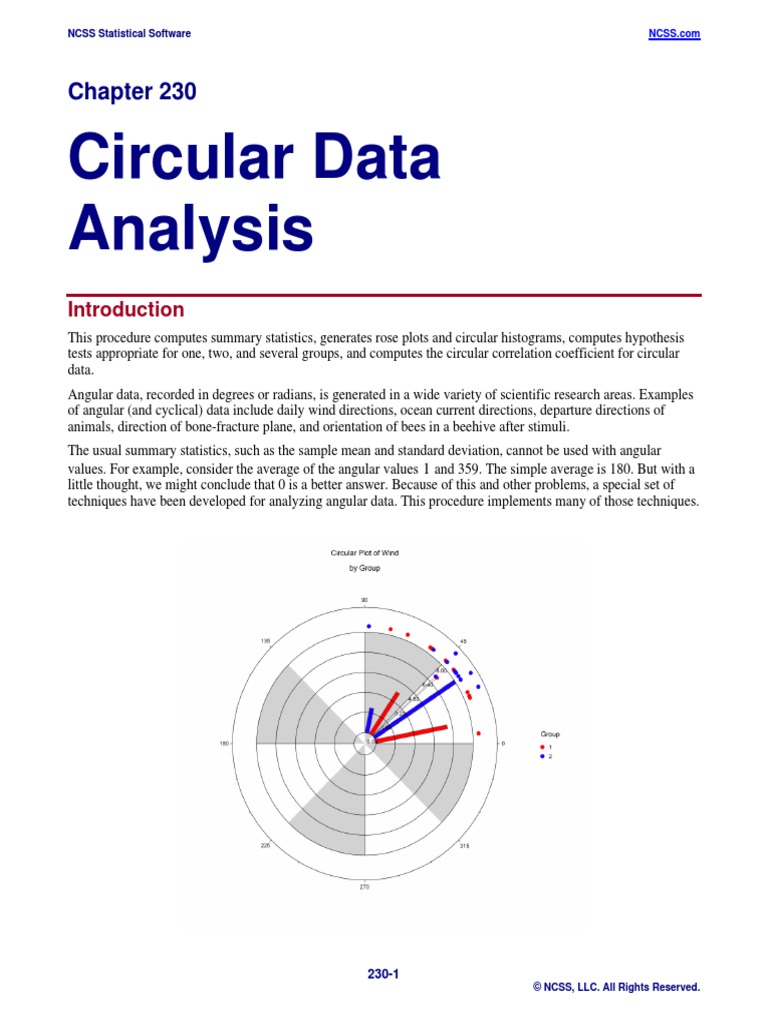 Circular Data Analysis | PDF | Statistics | Degrees Of Freedom (Statistics)