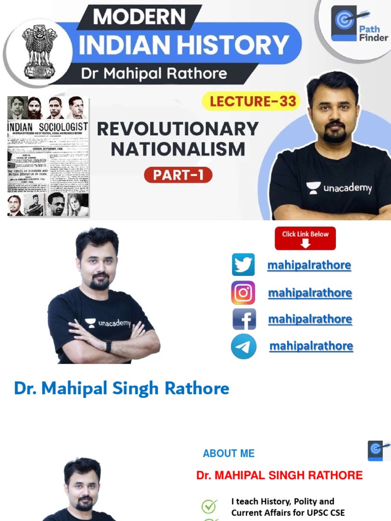 L33 Modern History Revolutionary Nationalism Part 1 Anushilan Samiti | PDF | Indian Independence ...