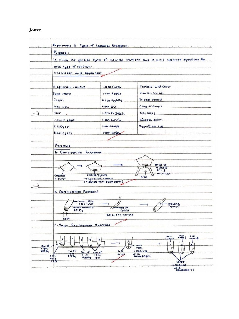 Chm 420 Lab Report 3 Download Free Pdf Chemical Reactions Magnesium 