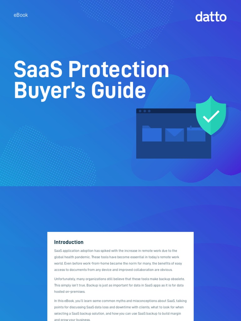 Datto SaaS Protection Buyers Guide | PDF | Backup | Software As A Service