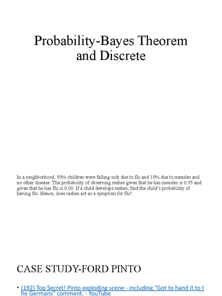 Probability-Bayes Theorem and Discrete | PDF | Probability Distribution | Random Variable