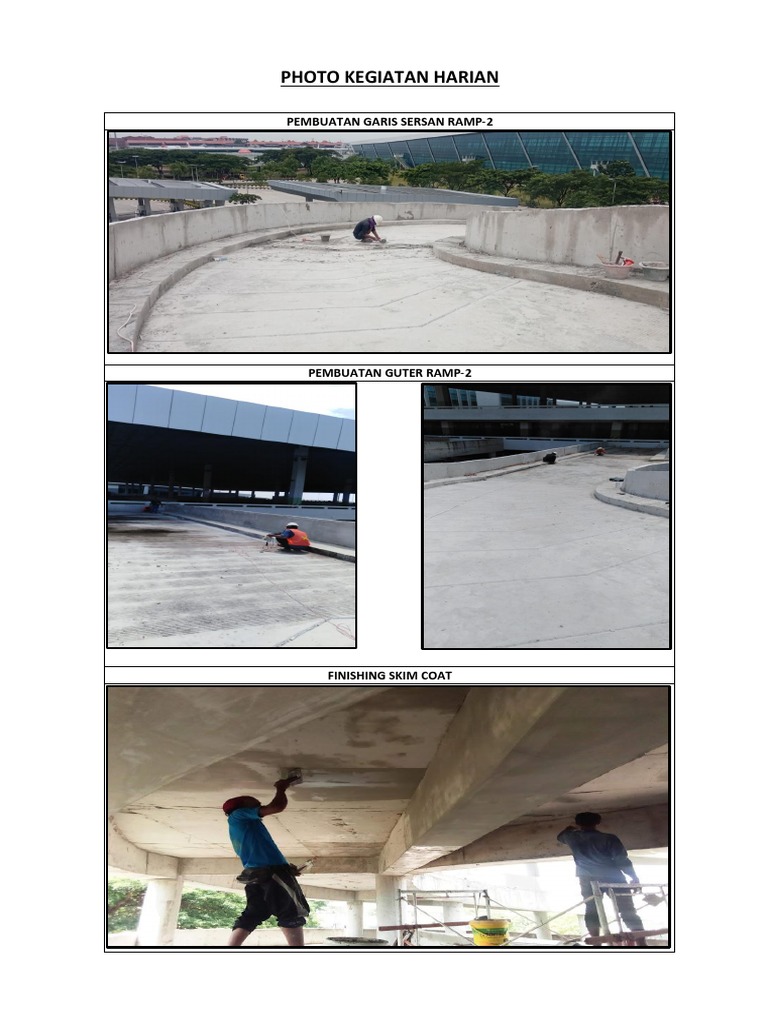 Photo Kegiatan Harian: Pembuatan Garis Sersan Ramp-2 | PDF