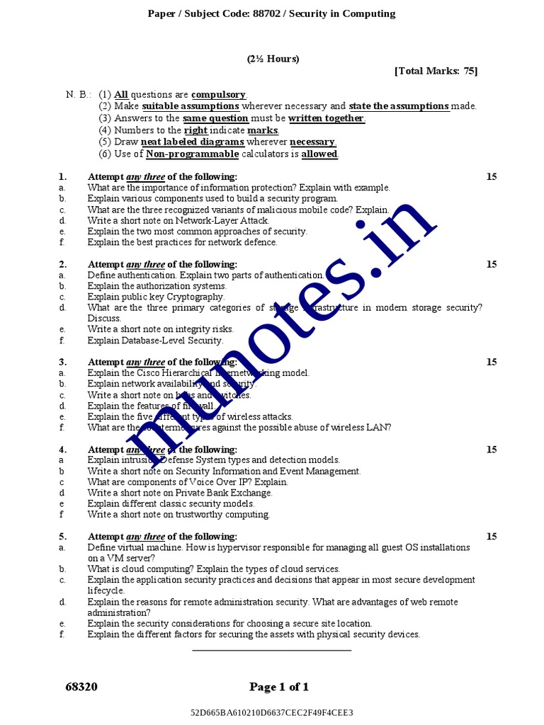 TYBSC-IT - SEM6 - SIC - APR19 Munotes Mumbai University | PDF ...