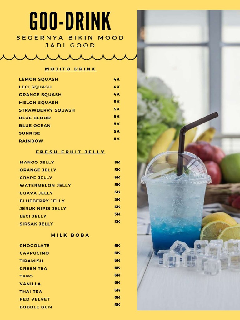 Daftar Menu Cafe & Resto | PDF