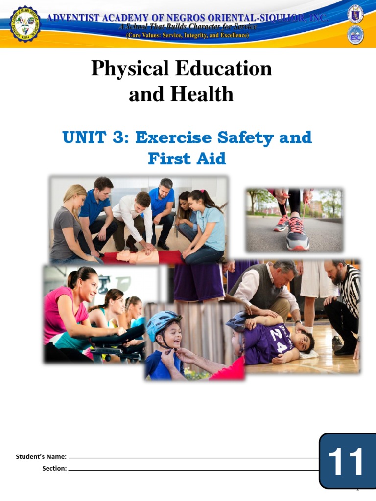 Grade 11 PE & Health: Safety and First Aid | PDF | Injury | Physical ...