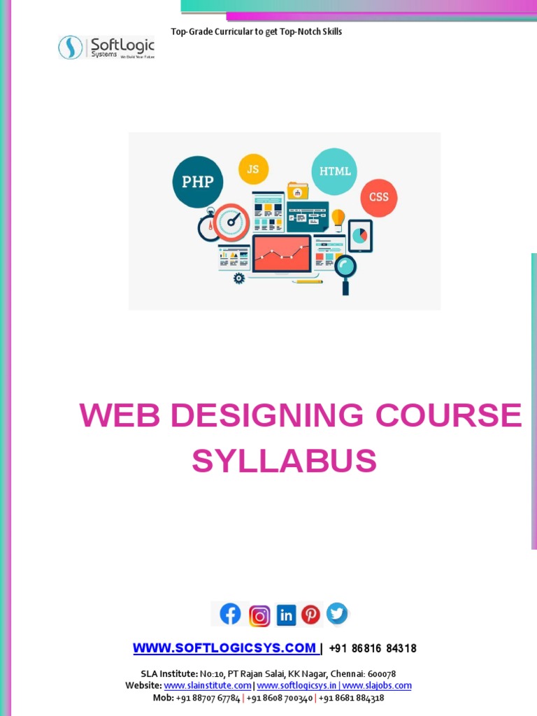 Web Designing Course Syllabus | PDF | Dynamic Html | Websites