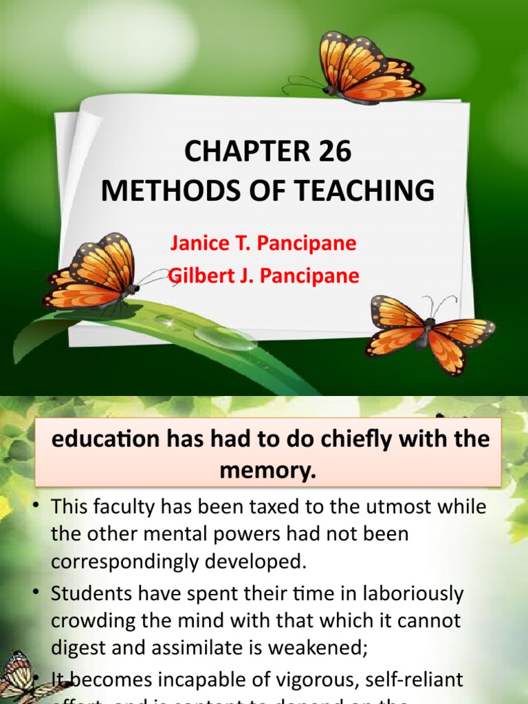 Chapter 26-Methods of Teaching | PDF | Teachers | Mind