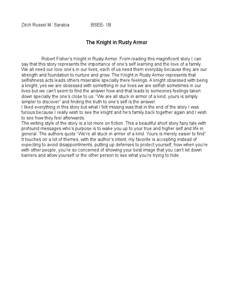 The Knight in Rusty Armor | PDF