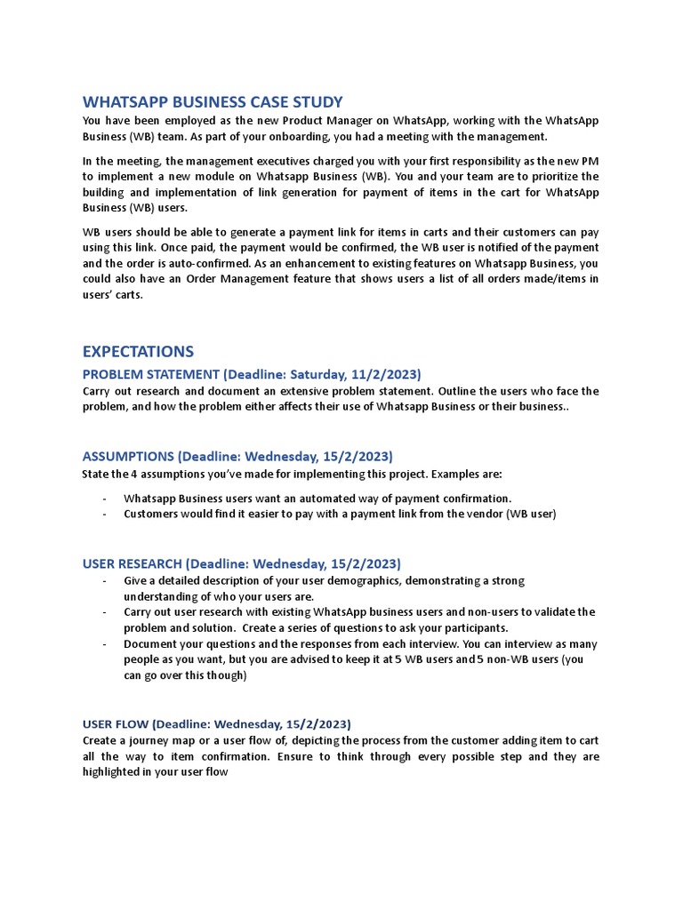 Whatsapp Business Case Study | PDF | Information Technology | Information Technology Management