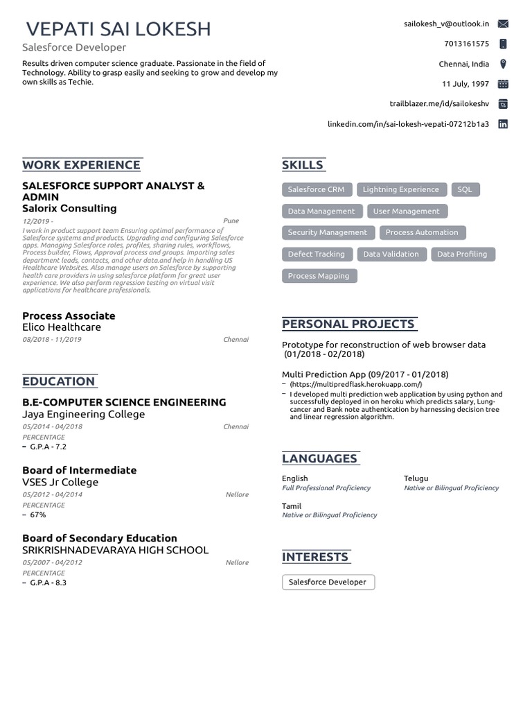 Resume - Sai Lokesh | PDF | Web Application | Software Engineering