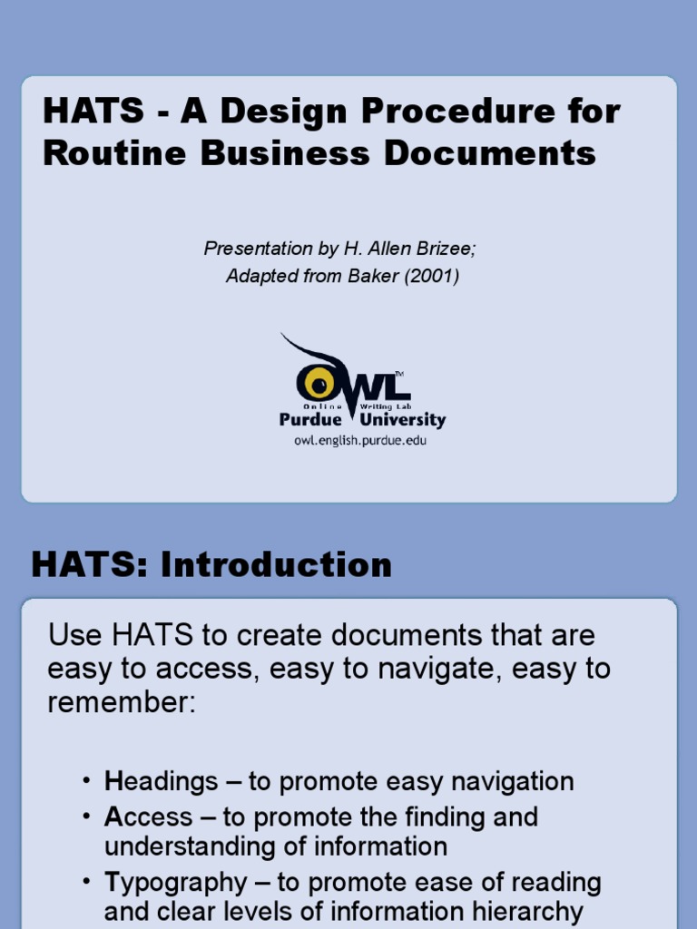 HATS A Design Procedure For Routine Business Documents | PDF | Typography | Typefaces