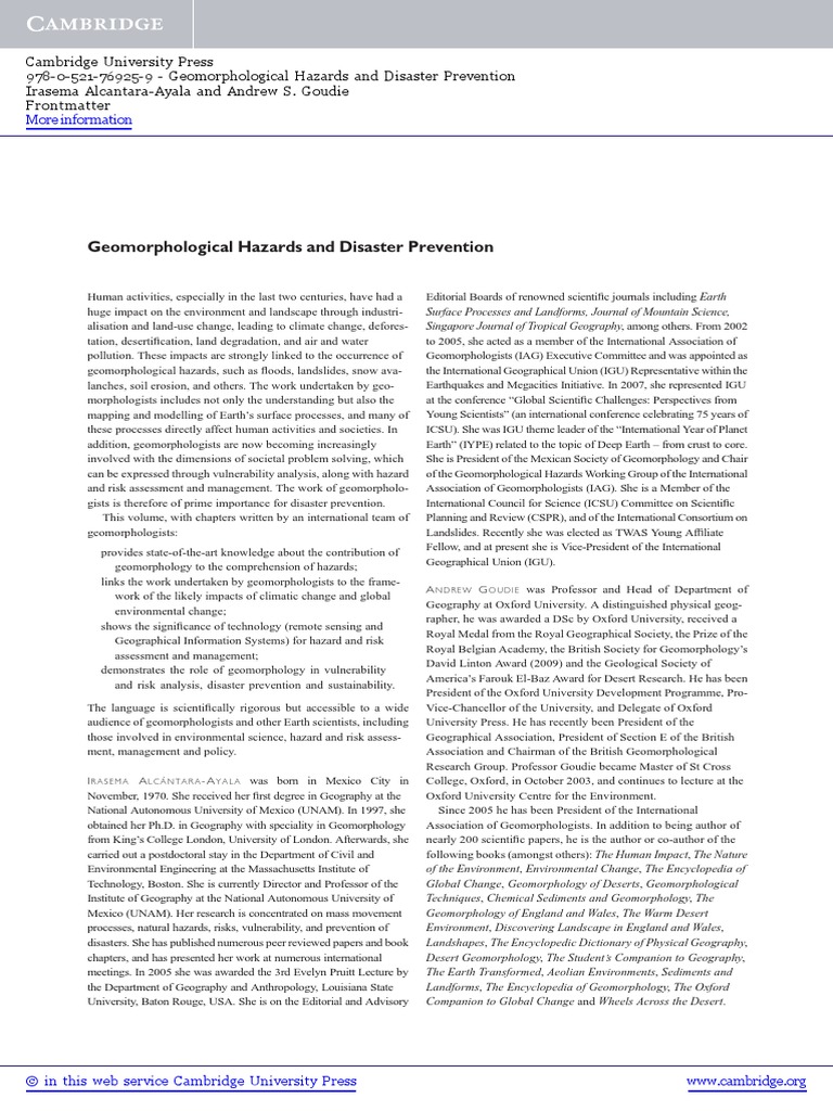 GeomHazards | PDF | Geomorphology | Hazards