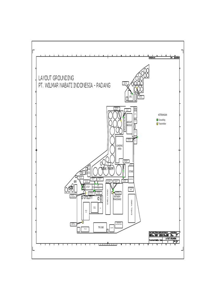 Layout Grounding Pt. Wilmar Nabati Indonesia - Padang: Tank Farm | PDF ...