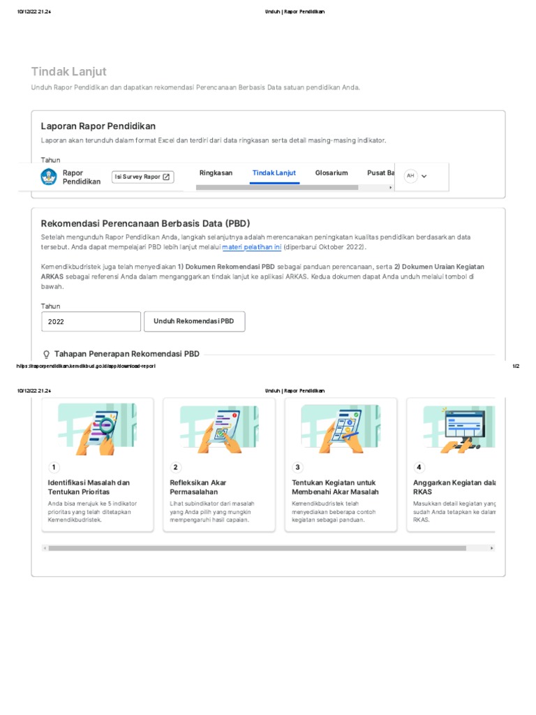 Rapor Pendidikan-Tahapan Penerapan PBD | PDF